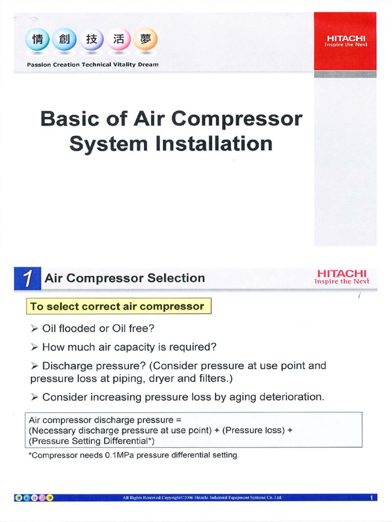 Basic of Compressor - Hitachi | PDF