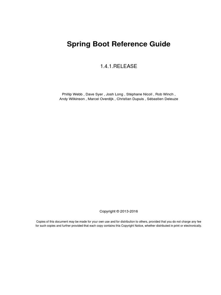 Spring Boot Reference | PDF | Software Development | Computer Engineering