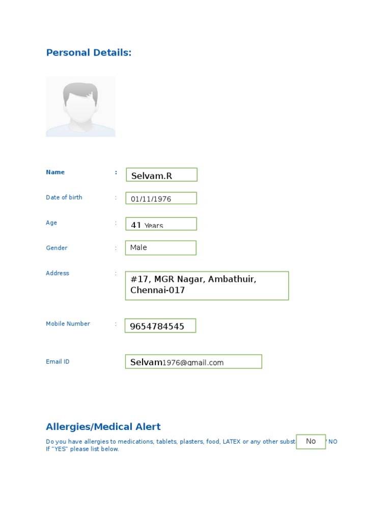 Personal Details | PDF