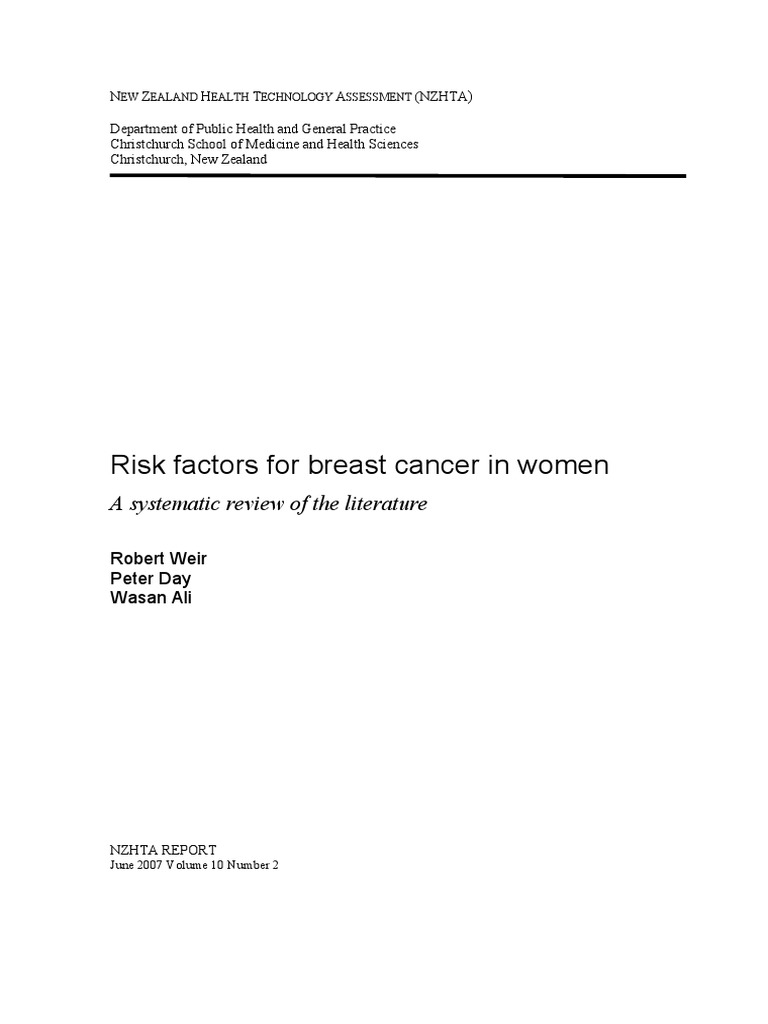 Risk Factors Breast Cancer Report Final | PDF | Breast Cancer ...