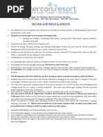 Hotel Rules & Regulations Sample | PDF