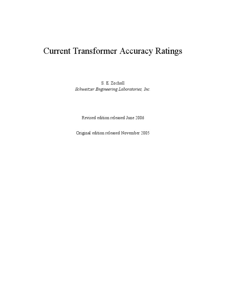 IEC VS ANSI CT Burden Comparision PDF | PDF | Transformer ...