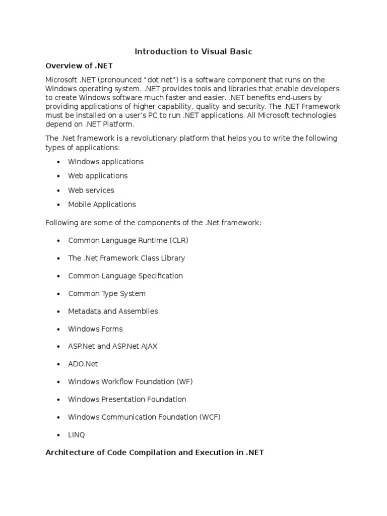 Chapter 2 Introduction To VB | PDF | Source Code | Basic