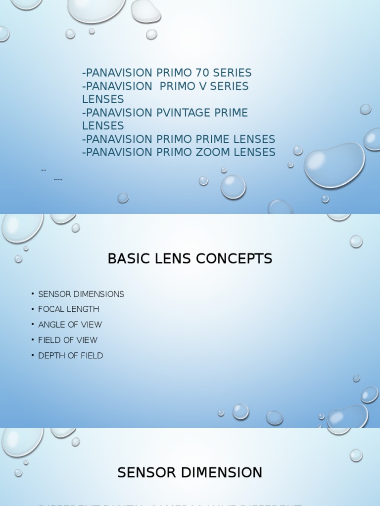 Panavision Lenses | PDF | Zoom Lens | Camera Lens