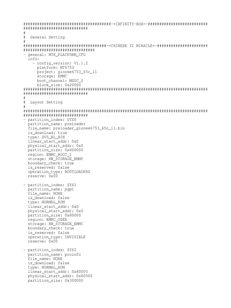 MT6753 Android Scatter | PDF | Computer Data | Data