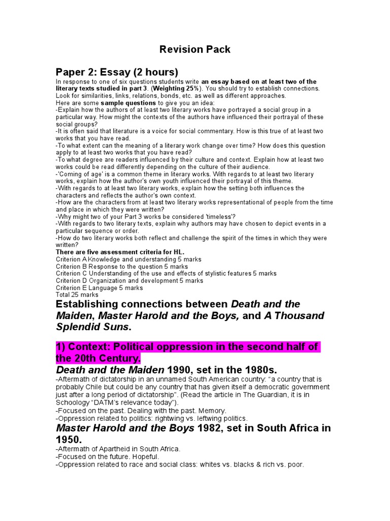 Revision Pack para El IB | PDF | Apartheid | Violence