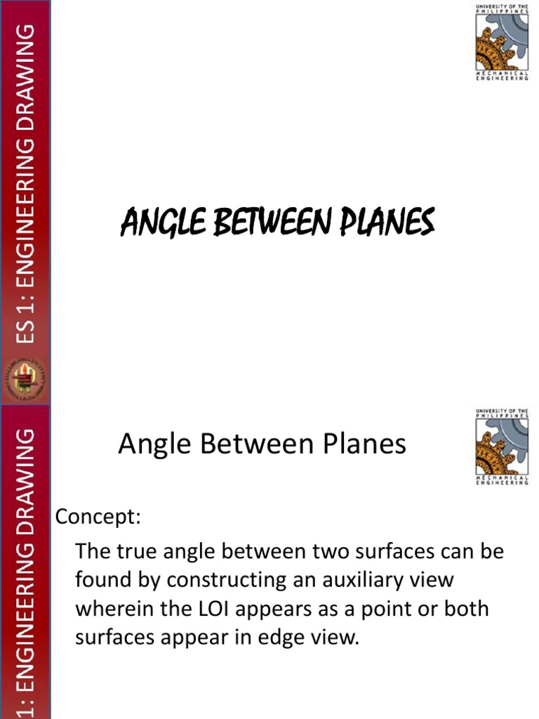 ES 1 14 - Angle Between Planes and Lines PDF | PDF | Plane (Geometry ...