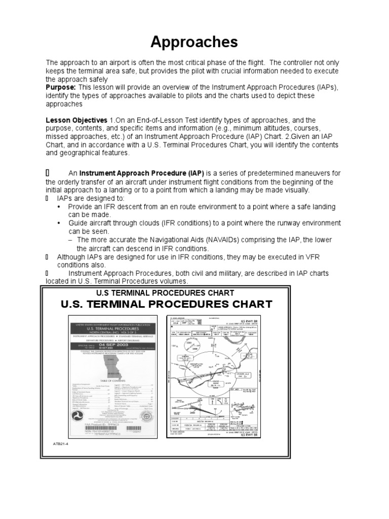 Approaches: U.S. Terminal Procedures Chart | PDF | Instrument Flight ...