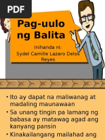 Mga Salitang Jargon Sa Pagsulat NG Balita Tagalog News Writing Jargon | PDF