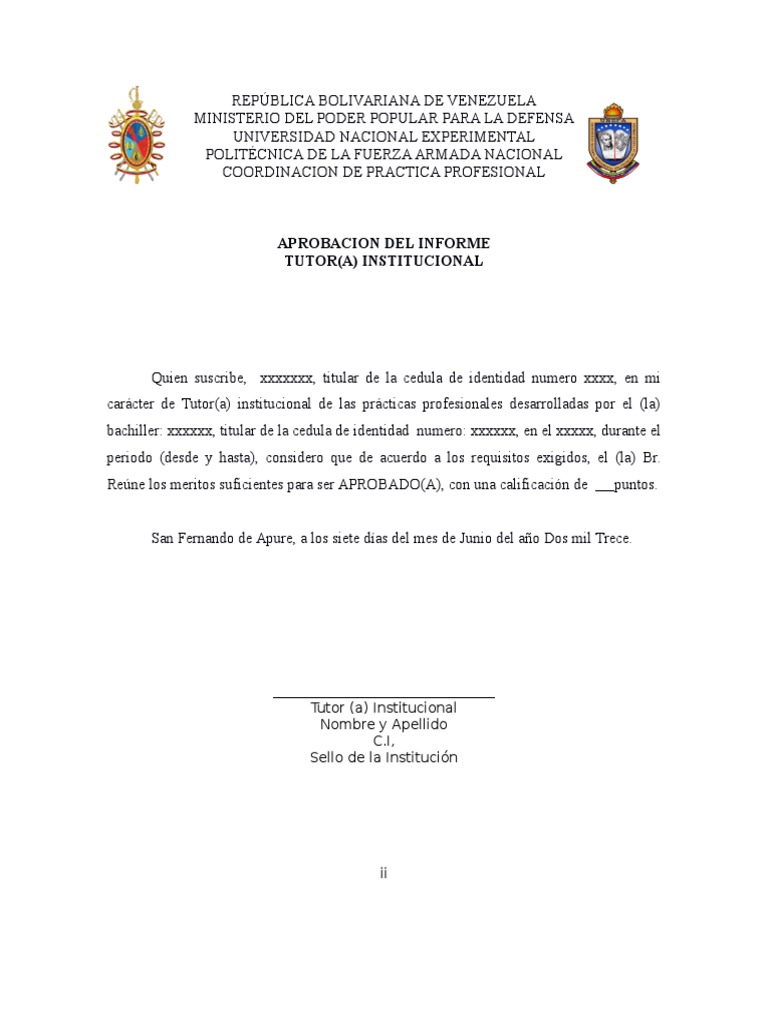Carta de Aprobacion Del Tutor | PDF