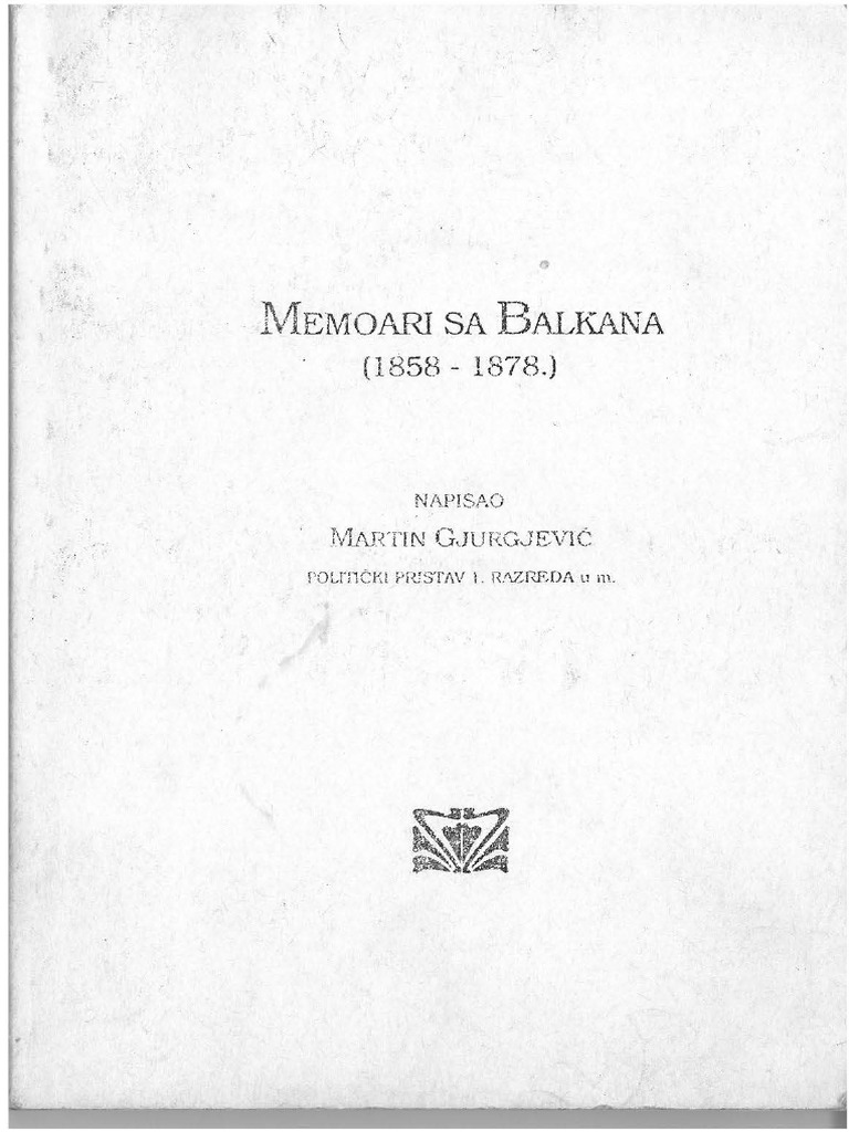 Memoari Sa Balkana - Martin Gjurgjevic | PDF