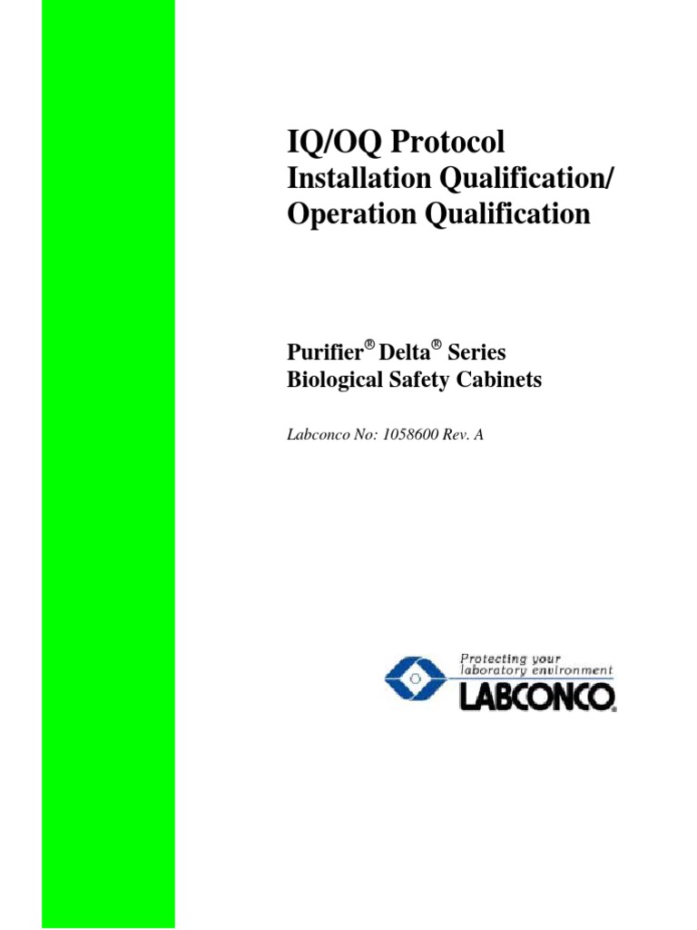 + IQ/OQ Protocol: Installation Qualification/ Operation Qualification | PDF | Verification And ...
