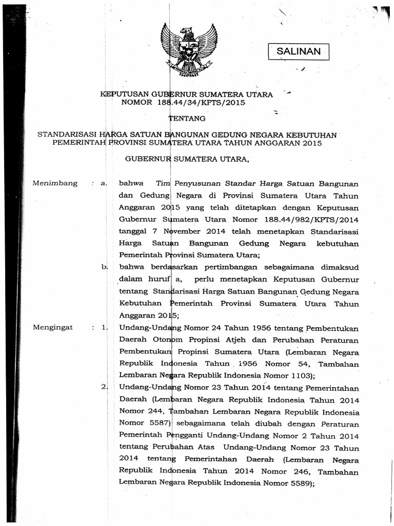 HSBGN Provinsi Sumatera Utara Tahun 2015 PDF | PDF