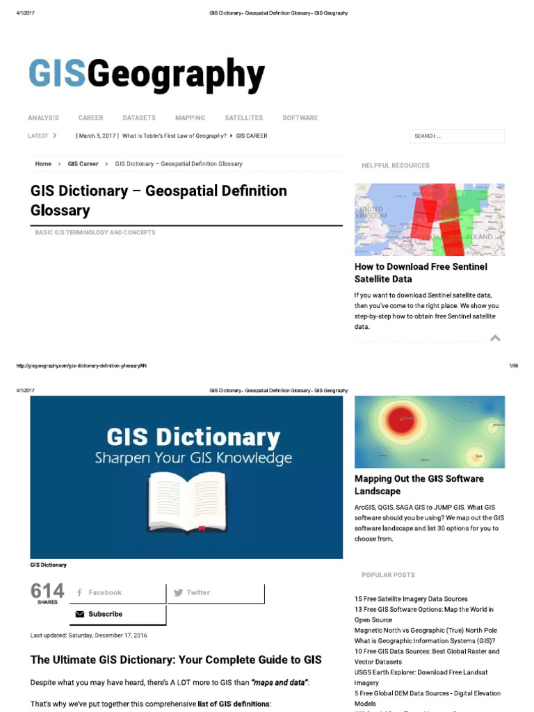 Gis Glossary | PDF
