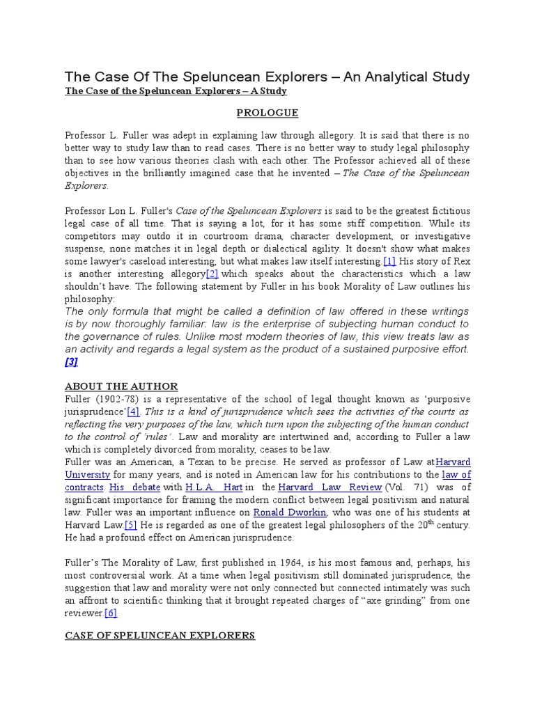 Speluncean Explorers Case Analysis | PDF | Jurisprudence | Precedent