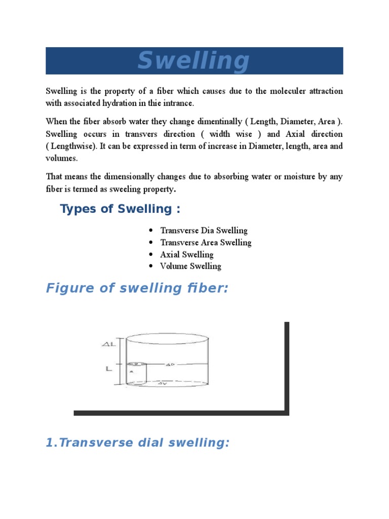 Swelling: Figure of Swelling Fiber | PDF | Casting (Metalworking ...