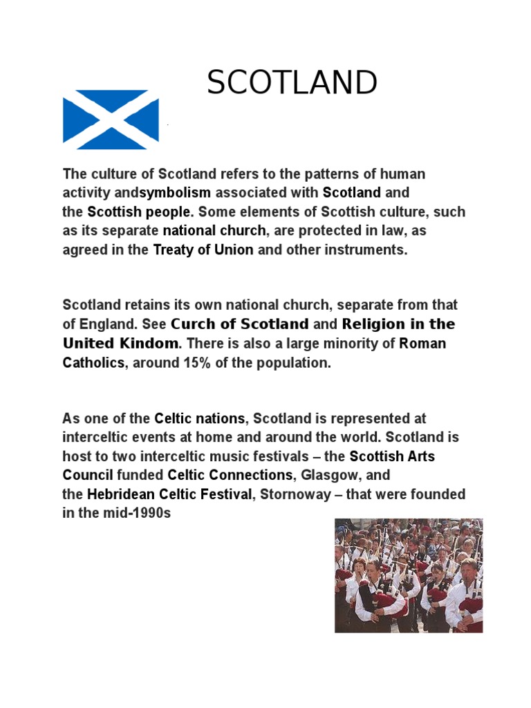 Scotland: Symbolism Scotland Scottish People National Church Treaty of ...
