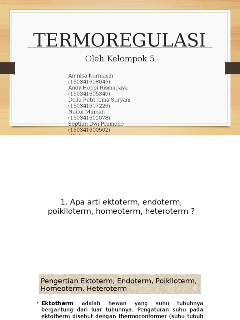 LKM Termoregulasi | PDF | Sains & Matematika