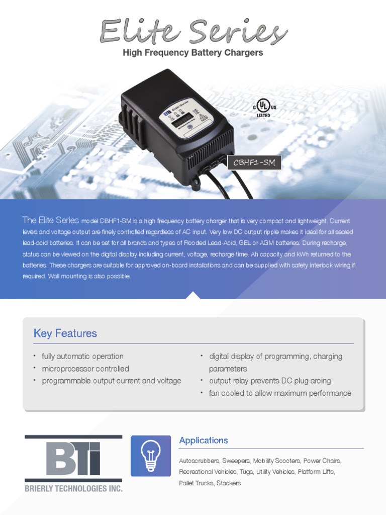 Elite Series Battery Chargers | PDF | Battery Charger | Electrical ...
