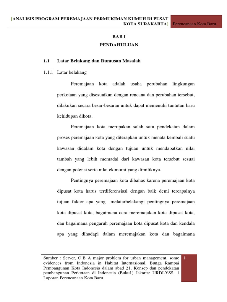 Peremajaan Kota Surakarta: Analisis Kumuh | PDF