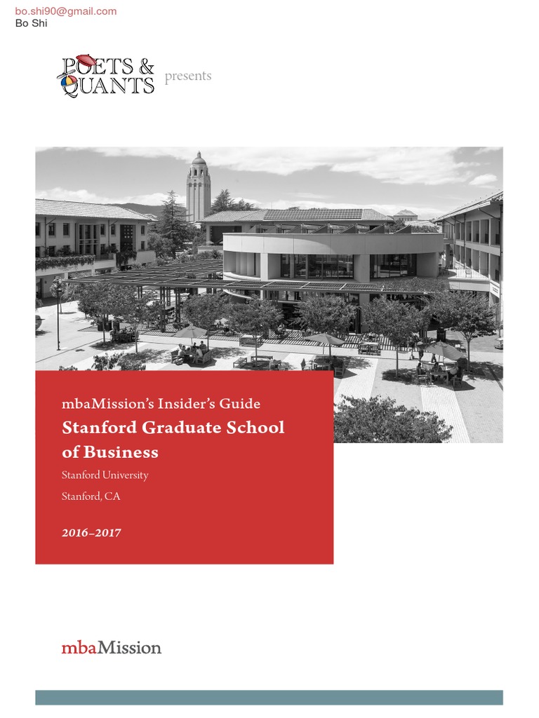 MBA Admissions Guide: Stanford | PDF | Master Of Business ...