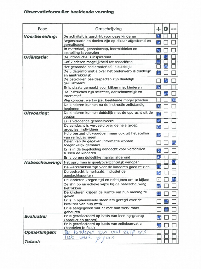 Observatielijst Ko | PDF