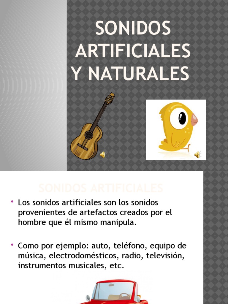 Sonidos Artificiales y Naturales | PDF