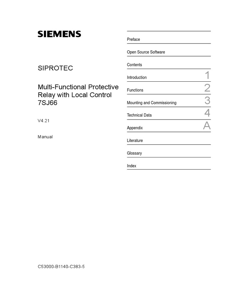 7SJ66 Manual A5 V042100 Us | PDF | Parameter (Computer Programming) | Input/Output
