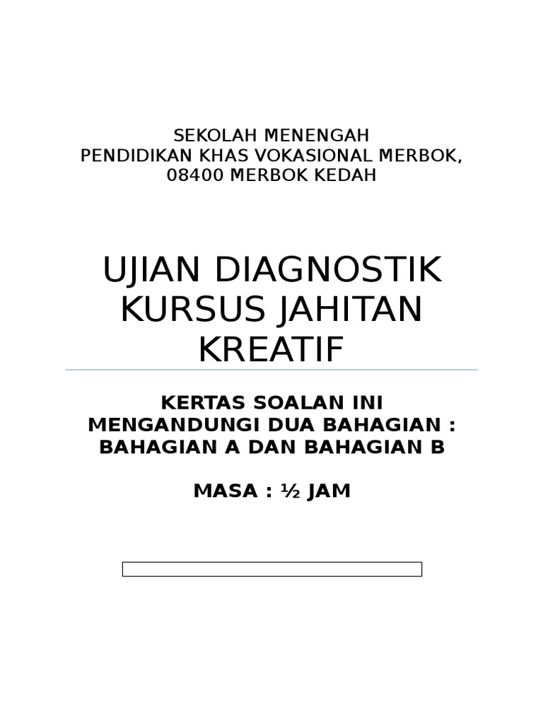 Ujian Diagnostik Pdf
