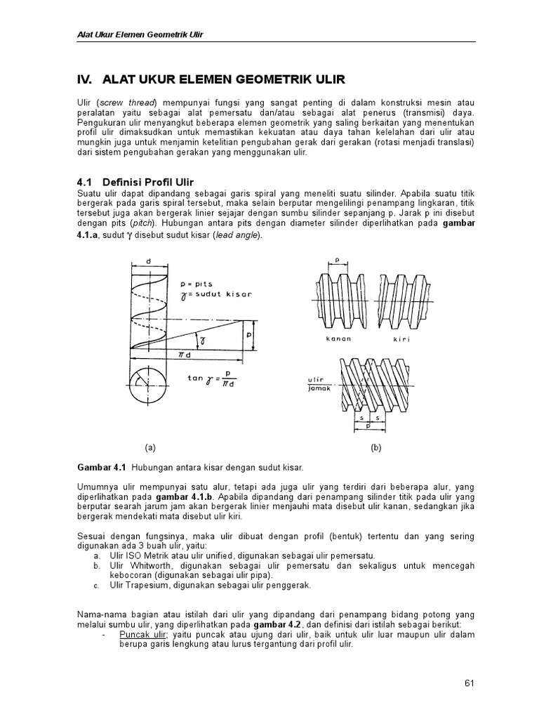 Alat Ukur Ulir | PDF