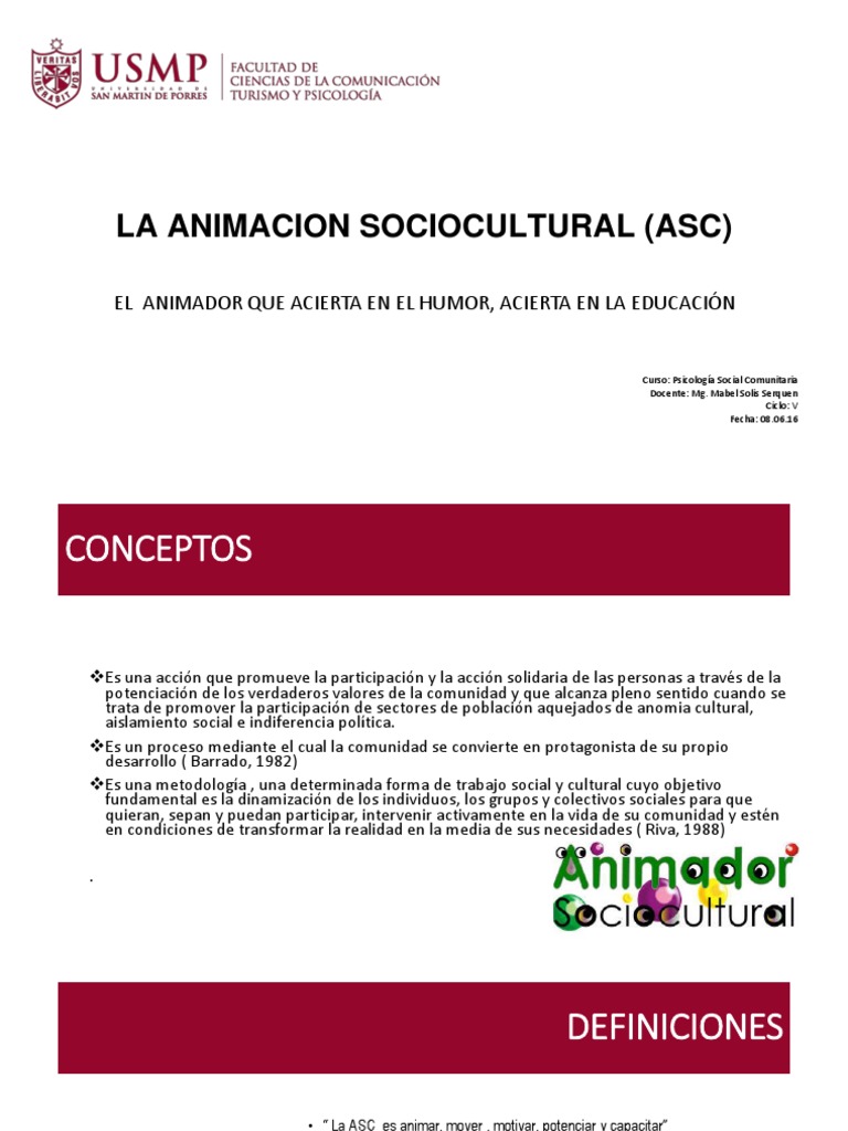 Animacion Sociocultural | PDF | Comunidad | Trabajo Social