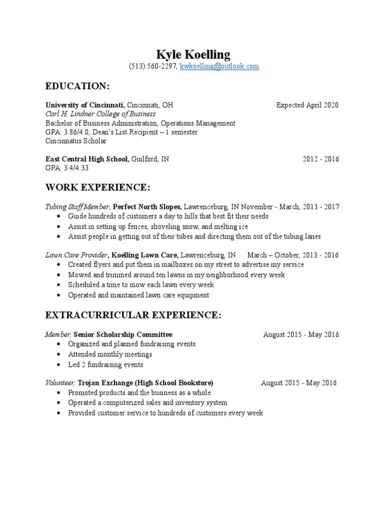 Career Success Resume Weebly | PDF