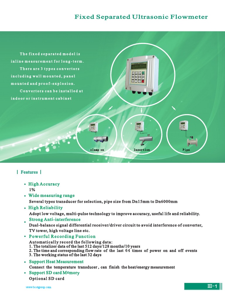 Explosion-Proof Clamp-On Flowmeter | PDF | Flow Measurement | Pipe ...