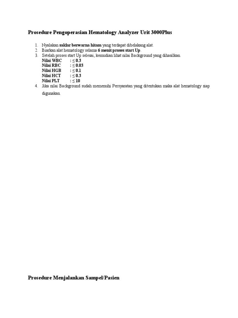 Panduan Operasi Urit 3000Plus | PDF