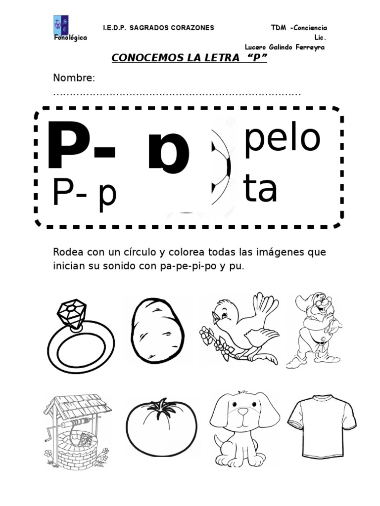 Actividades de Conciencia Fonológica | PDF