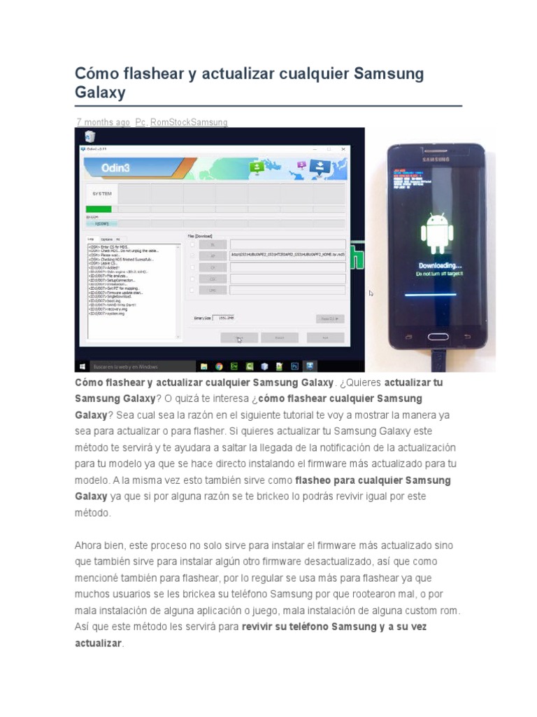 Cómo Flashear y Actualizar Cualquier Samsung Galaxy | PDF | Informática ...