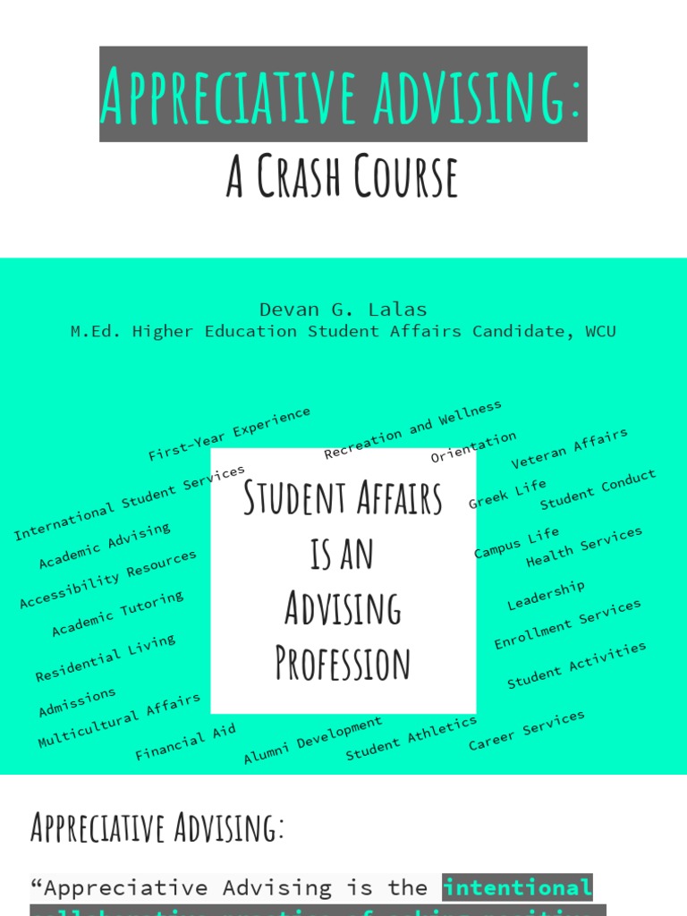 Appreciative Advising | PDF | Nonverbal Communication | Interpersonal ...