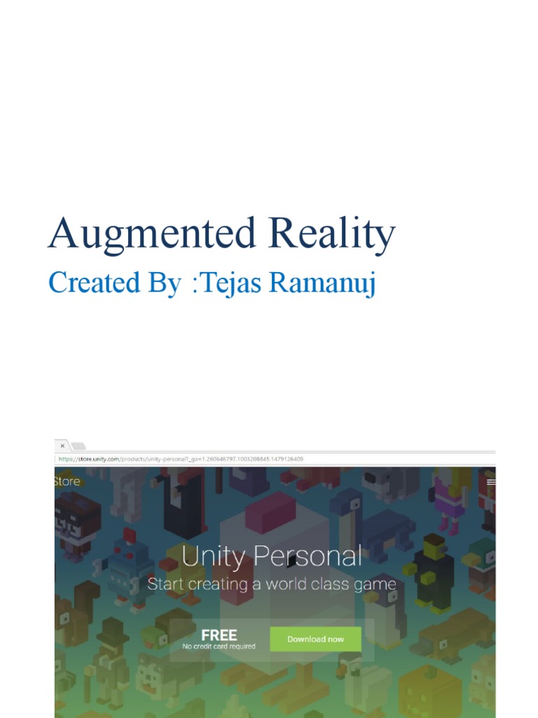 Augmented Reality: Created By:Tejas Ramanuj | PDF