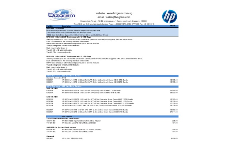 D3600 Enclosure + 12G Hard Drive Bundles | PDF | Hard Disk Drive ...