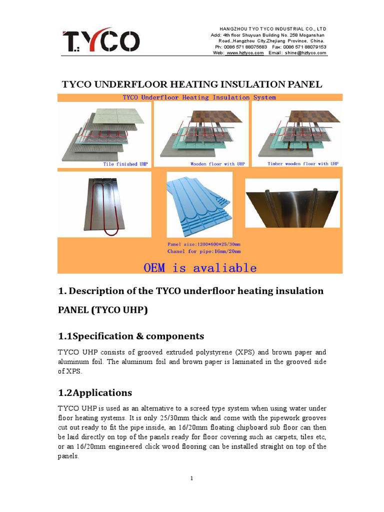 Tyco Uhp | PDF | Flooring | Thermal Insulation