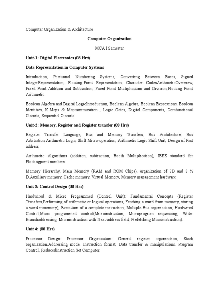 Computer Organization | PDF | Input/Output | Computer Data Storage