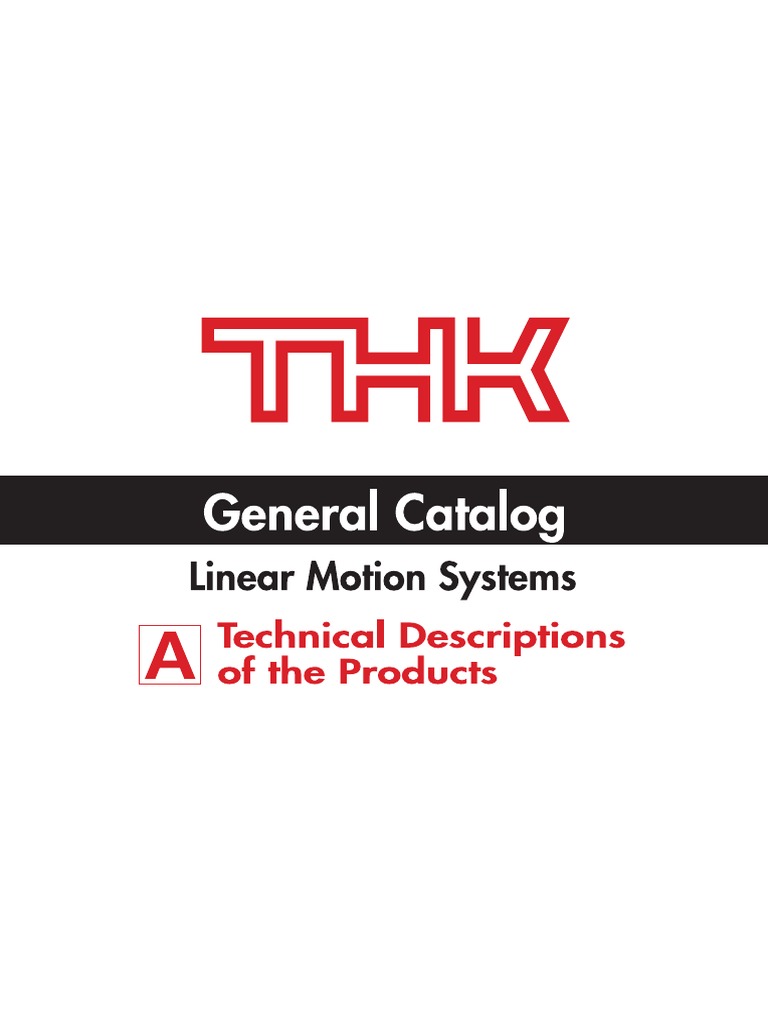 THK Catalog General | PDF | Mechanical Engineering