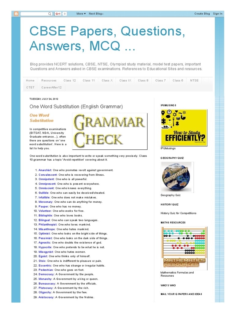 CBSE Papers, Questions, Answers, MCQ .. | PDF