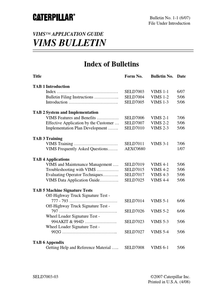 VIMS Application Guide SELD7001 PDF | PDF | Data Analysis | Software