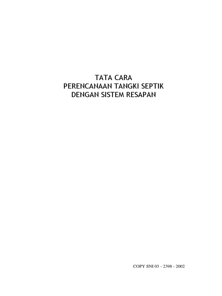 Septic Tank PDF | PDF | Griya & Taman | Teknologi & Rekayasa