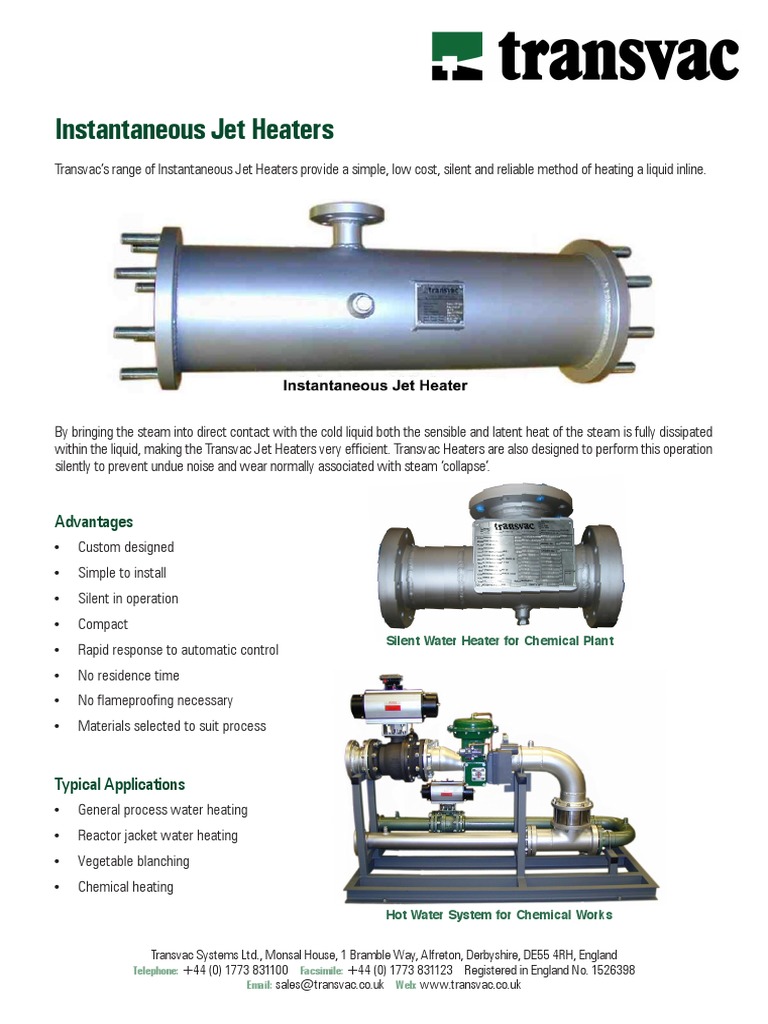 Efficient Instantaneous Jet Heaters | PDF | Water Heating | Energy ...