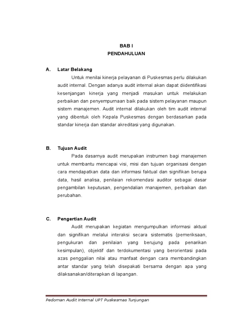 Bab 1-V Audit Internal | PDF