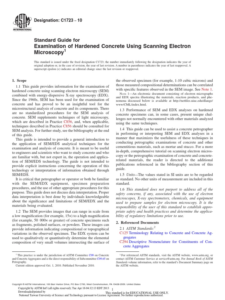 Sem Astm. | PDF | Scanning Electron Microscope | Energy Dispersive X ...