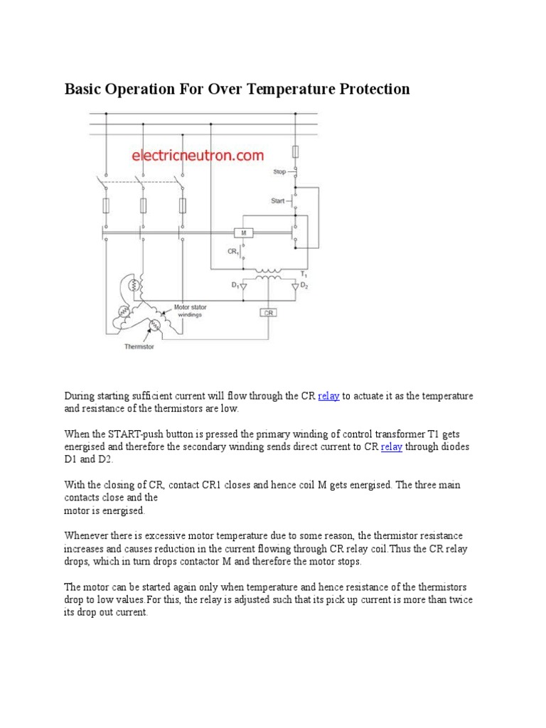 THERMISTOR Protection | PDF | Relay | Electrical Resistance And Conductance