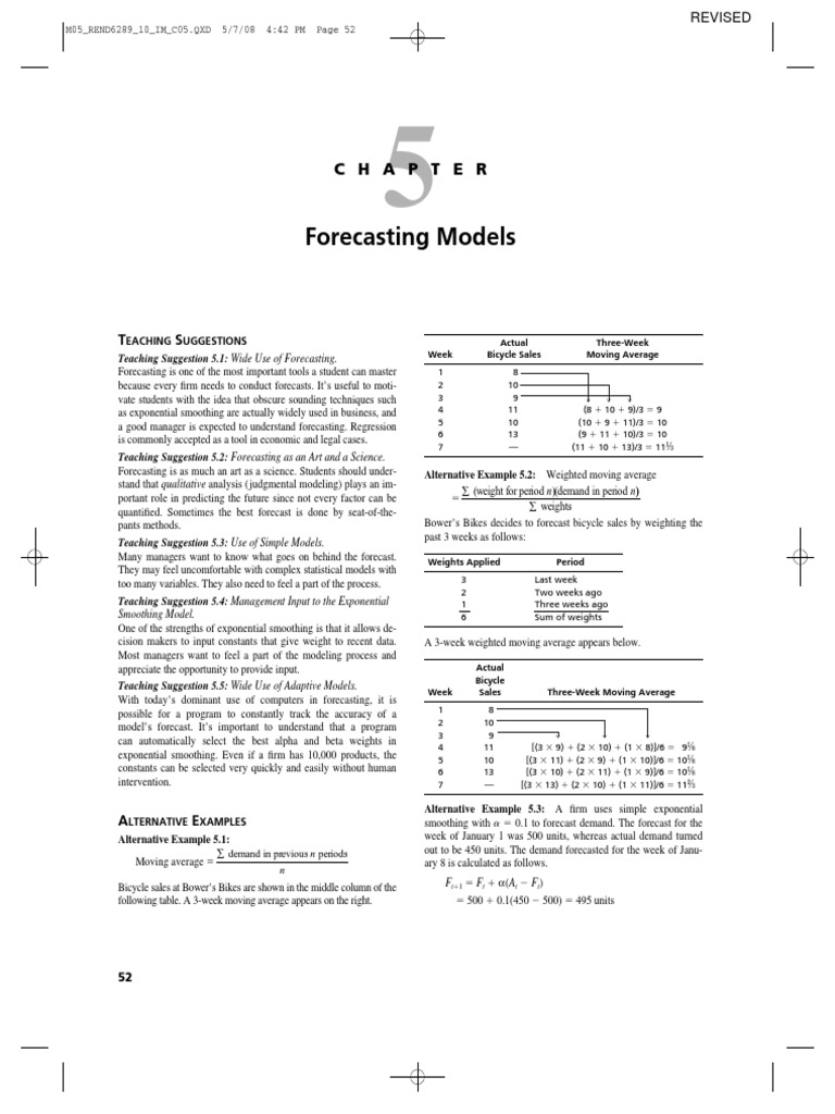 Forecasting Solutions PDF | Download Free PDF | Moving Average | Forecasting